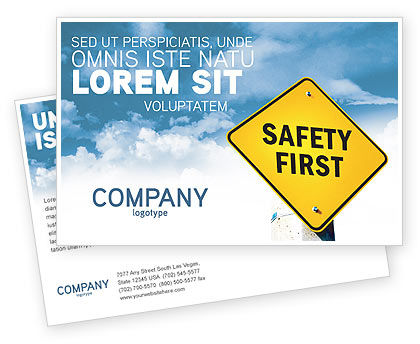 Safety First Flyer Template, Background in Microsoft Word, Publisher ...