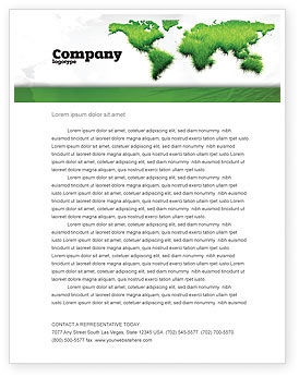 Green Grass of World Letterhead Template, Layout for Microsoft Word ...