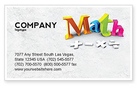 Math Addition Business Card Template, Layout. Download Math Addition ...