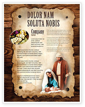Birth of Christ Flyer Template, Background in Microsoft Word, Publisher ...