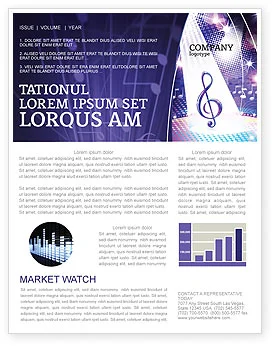 Music Tune Newsletter Template for Microsoft Word & Adobe InDesign ...