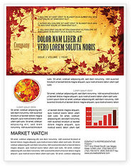 Vine Leaves Frame Newsletter Template for Microsoft Word & Adobe ...