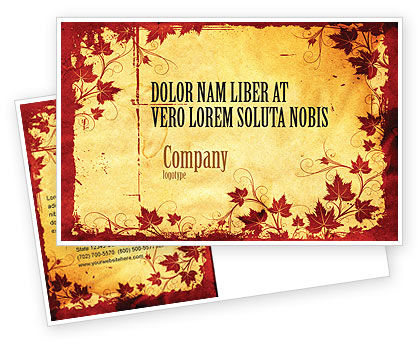 Vine Leaves Frame Postcard Template in Microsoft Word, Adobe InDesign ...