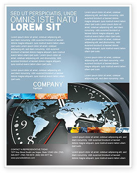 World Clock Flyer Template, Background in Microsoft Word, Publisher and ...