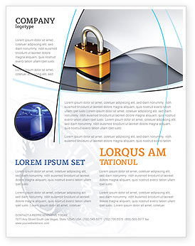 Lock Flyer Template, Background in Microsoft Word, Publisher and ...
