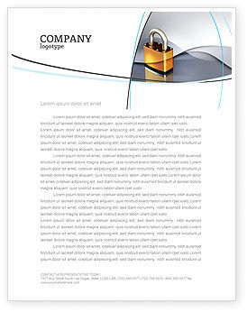 Lock Letterhead Template, Layout for Microsoft Word, Adobe Illustrator ...