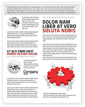 Working Gear Flyer Template, Background in Microsoft Word, Publisher ...