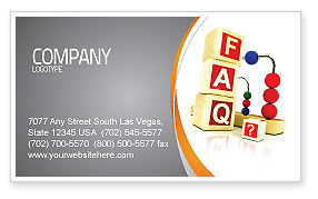 FAQ Business Card Template, Layout. Download FAQ Business Card Template ...