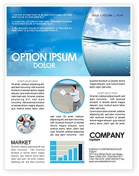 Water Wave Newsletter Template for Microsoft Word & Adobe InDesign ...