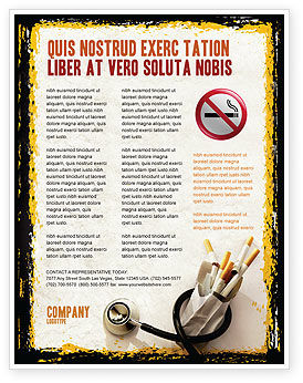 Smoking Kills Flyer Template, Background in Microsoft Word, Publisher ...