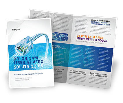 Patch Cord In Blue Colors Brochure Template Design and Layout, Download ...