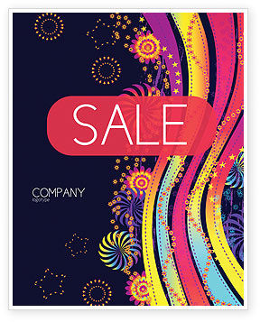 Color Splash Sale Poster Template in Microsoft Word, Publisher and ...
