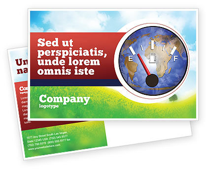 Fuel Meter Postcard Template in Microsoft Word, Adobe InDesign, 05077 ...