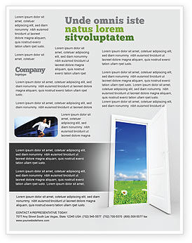 Exit Flyer Template, Background in Microsoft Word, Publisher and ...