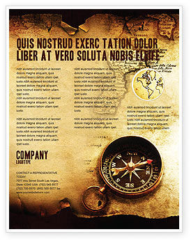 Old Map Flyer Template, Background in Microsoft Word, Publisher and ...