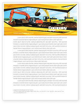 Excavator Letterhead Template, Layout for Microsoft Word, Adobe ...