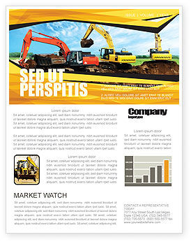 Excavator Newsletter Template for Microsoft Word & Adobe InDesign ...