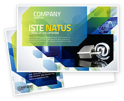 Secure Internet Postcard Template in Microsoft Word, Adobe InDesign ...