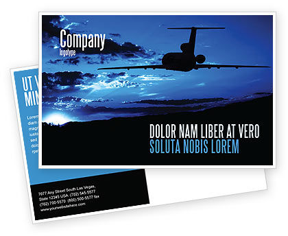 Air Flight Postcard Template in Microsoft Word, Adobe InDesign, 05206 ...