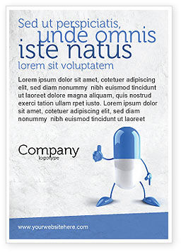 Blue Pill Ad Template for Advertising Needs, ID 05210 | PoweredTemplate.com