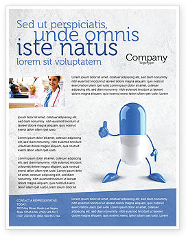 Plantilla de volante - pastilla azul, Fondo en Microsoft Word ...