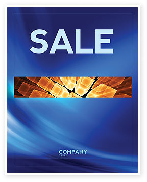 Abstract Blue Stroke Sale Poster Template in Microsoft Word, Publisher ...