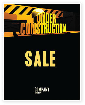 Closed Under Construction Sale Poster Template in Microsoft Word ...