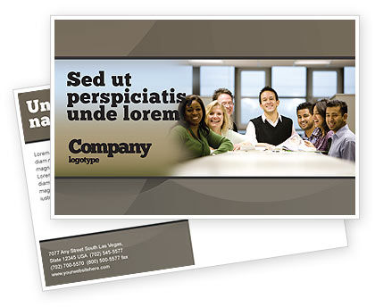 Working Group Postcard Template in Microsoft Word, Adobe InDesign ...