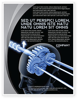 Mechanisms Of Brain Flyer Template, Background in Microsoft Word ...