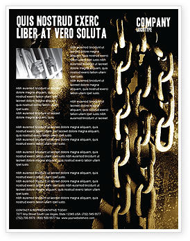 Chains Flyer Template, Background in Microsoft Word, Publisher and ...