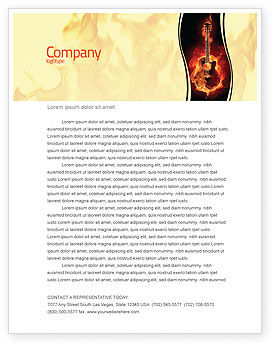 Jazz Guitar Letterhead Template, Layout for Microsoft Word, Adobe ...