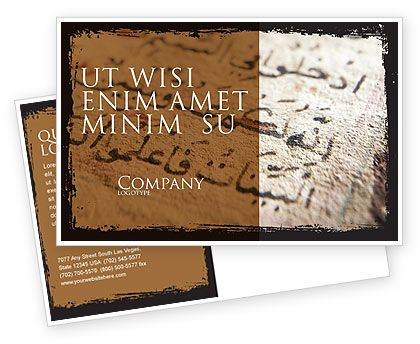Arabic Postcard Template in Microsoft Word, Adobe InDesign, 05584 ...