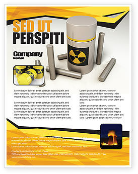Nuclear Fuel Flyer Template, Background in Microsoft Word, Publisher ...