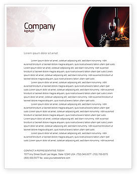 Wine Bottle Letterhead Template, Layout for Microsoft Word, Adobe ...