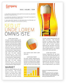 Goblet Of Beer Foaming Newsletter Template for Microsoft Word & Adobe ...