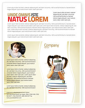 School Math Flyer Template, Background in Microsoft Word, Publisher and ...