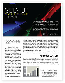 3D Abstract Newsletter Template for Microsoft Word & Adobe InDesign ...