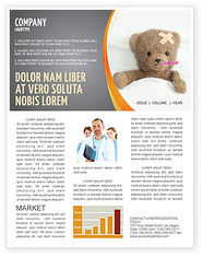 Wounded Teddy Bear Newsletter Template for Microsoft Word & Adobe ...