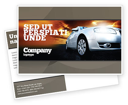 Open Road Postcard Template in Microsoft Word, Adobe InDesign, 06070 ...