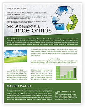 Recycle Letterhead Template, Layout for Microsoft Word, Adobe ...