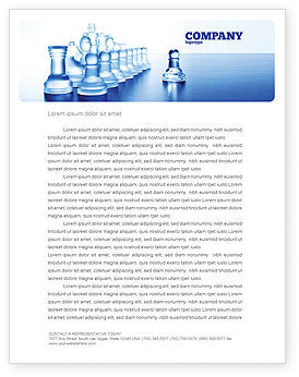 Glass Chess Letterhead Template, Layout for Microsoft Word, Adobe ...