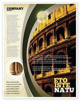 Colosseum Flyer Template, Background in Microsoft Word, Publisher and ...