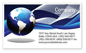 Midnight Blue Globe Business Card Template, Layout. Download Midnight ...