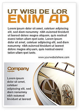 Film Reel In Light Brown Color Ad Template for Advertising Needs, ID ...