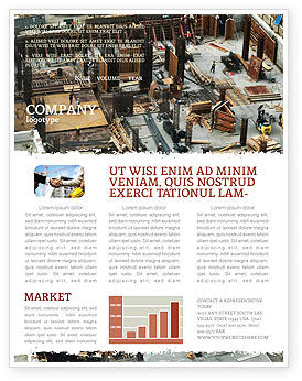 Big Building Site Newsletter Template for Microsoft Word & Adobe ...