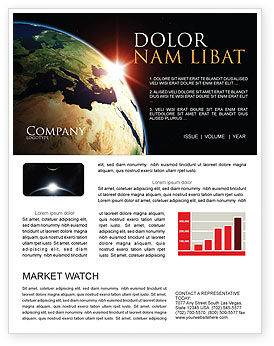 Sunrise in Space Newsletter Template for Microsoft Word & Adobe ...