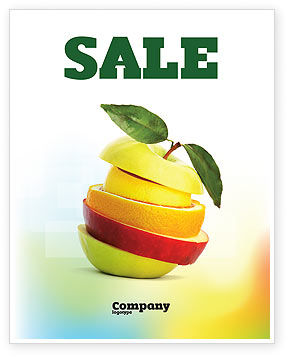 Cut Apple Sale Poster Template in Microsoft Word, Publisher and Adobe ...