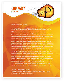 Energy Saving Technologies Letterhead Template, Layout for Microsoft ...