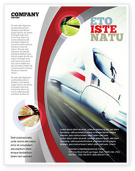 High-Speed Train Flyer Template, Background in Microsoft Word ...