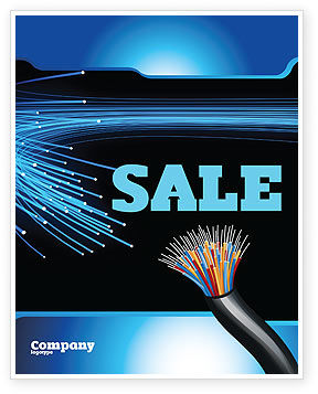 Blue Optic Fibers Sale Poster Template in Microsoft Word, Publisher and ...